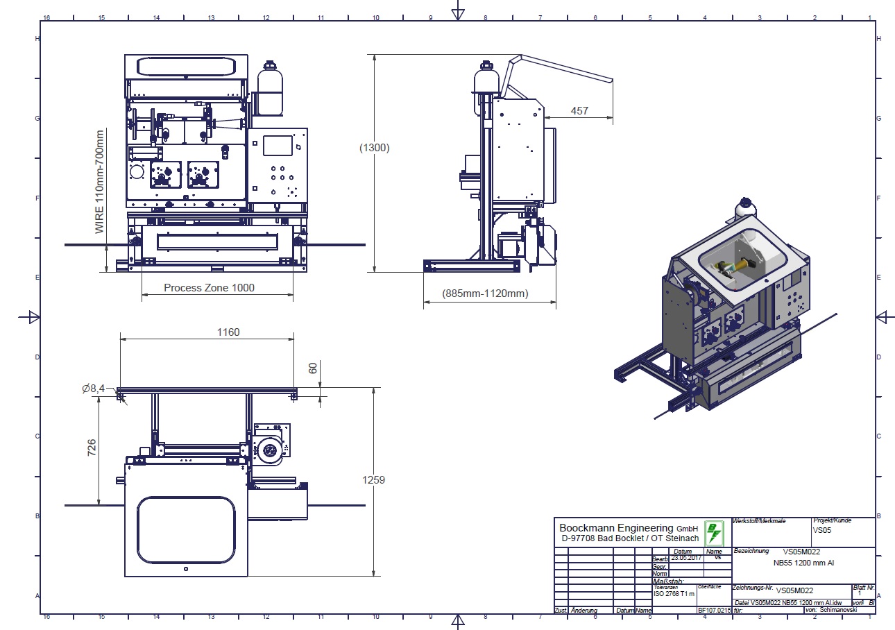 Dimensions of HELICORD® Machines - Boockmann Engineering GmbH